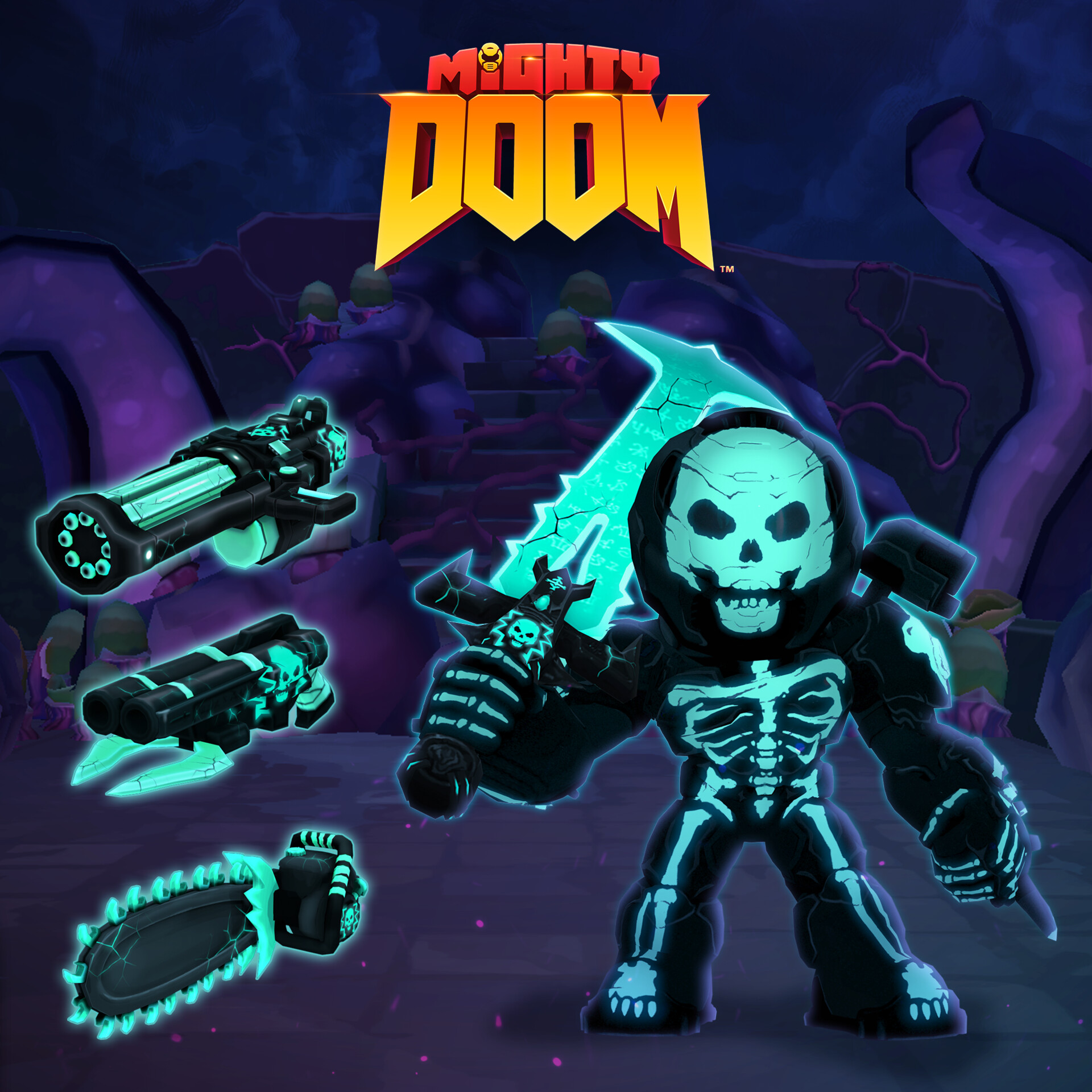 ArtStation - Mighty DOOM - Hell-O-Ween Weapon Skins + Marketing Art