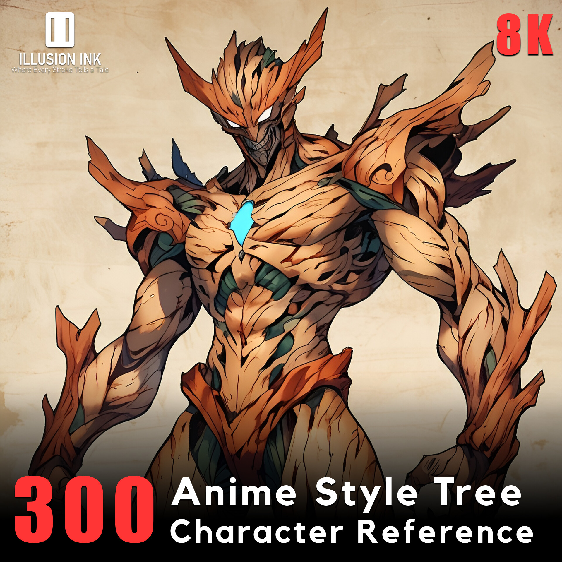 ArtStation - 300 Anime Style Tree Character Reference | 8K