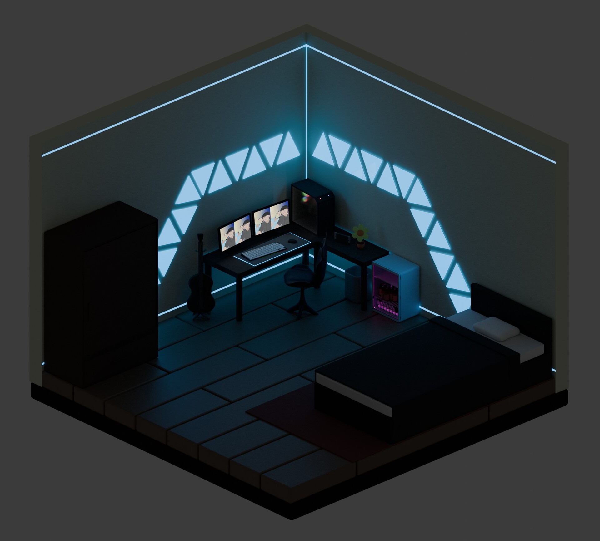ArtStation - 3D Isometric Room