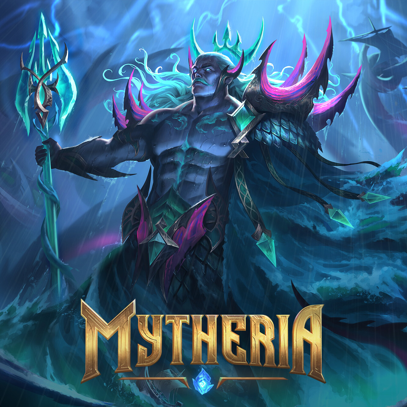 ArtStation - Poseidon - Illustration for Mytheria Card Game