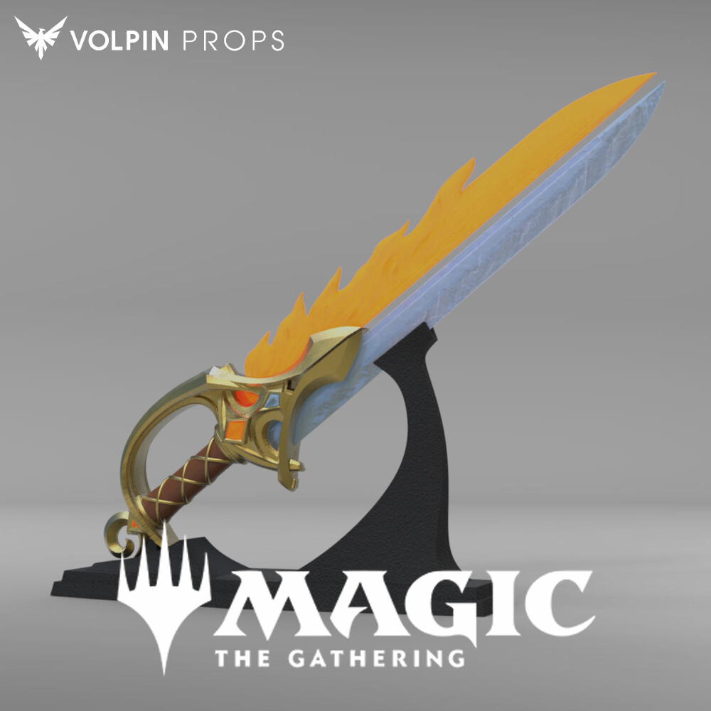 ArtStation - 2023 MTG Worlds Cosplay Contest Sword of Fire and Ice Trophy