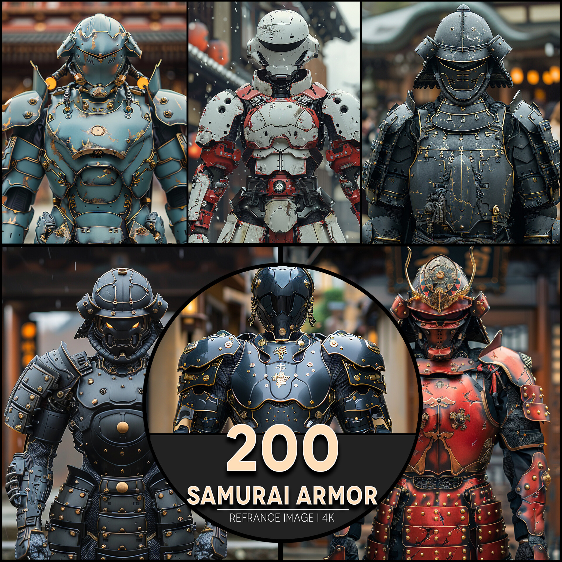 Pixel Ref - Samurai Armor 4K Reference/Concept Images