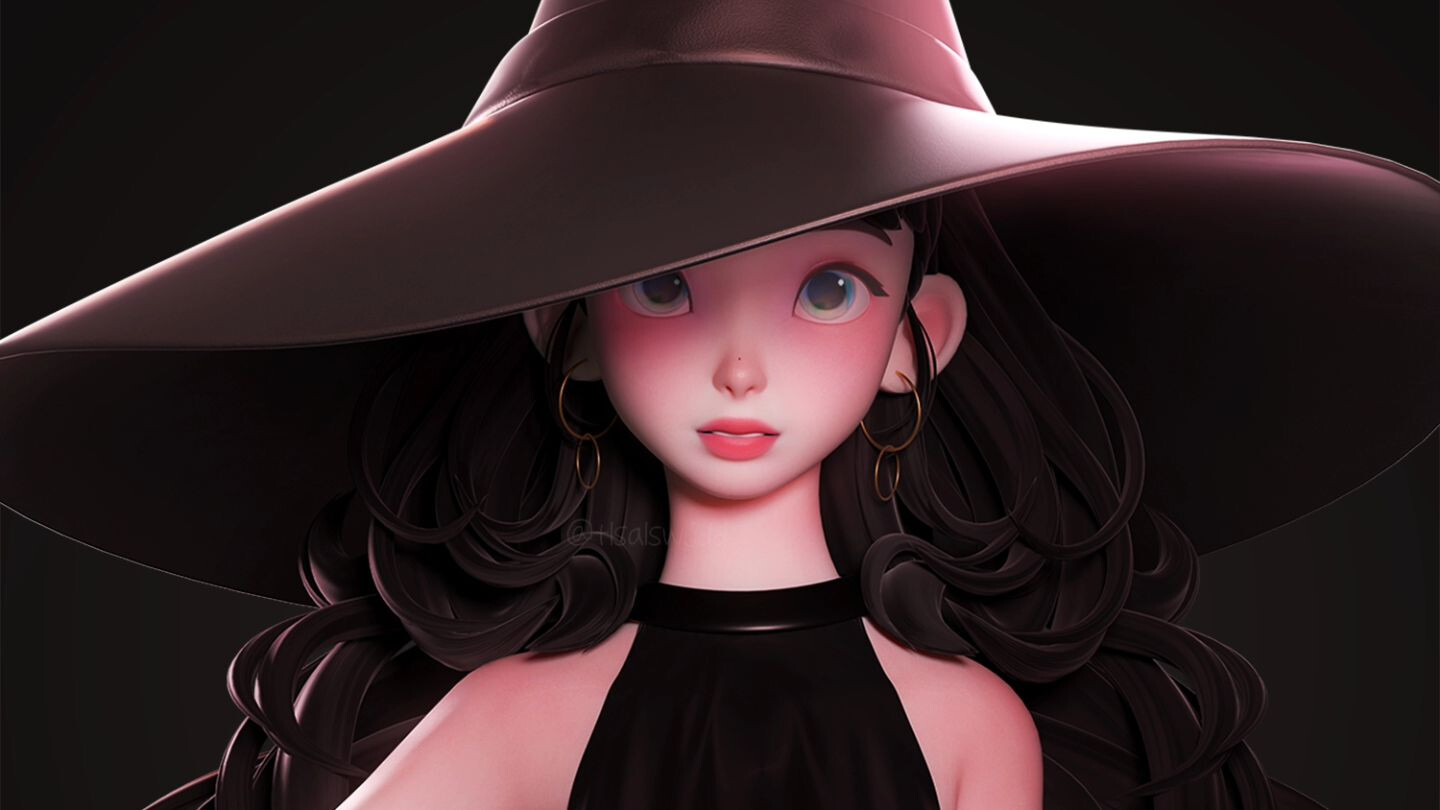 ArtStation - Stylized Hat Girl