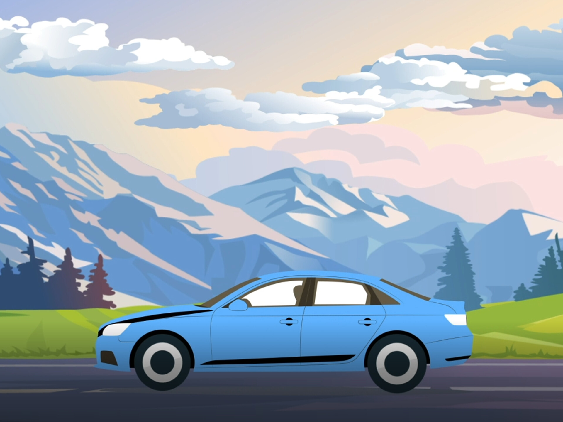 ArtStation - Running Car Animation