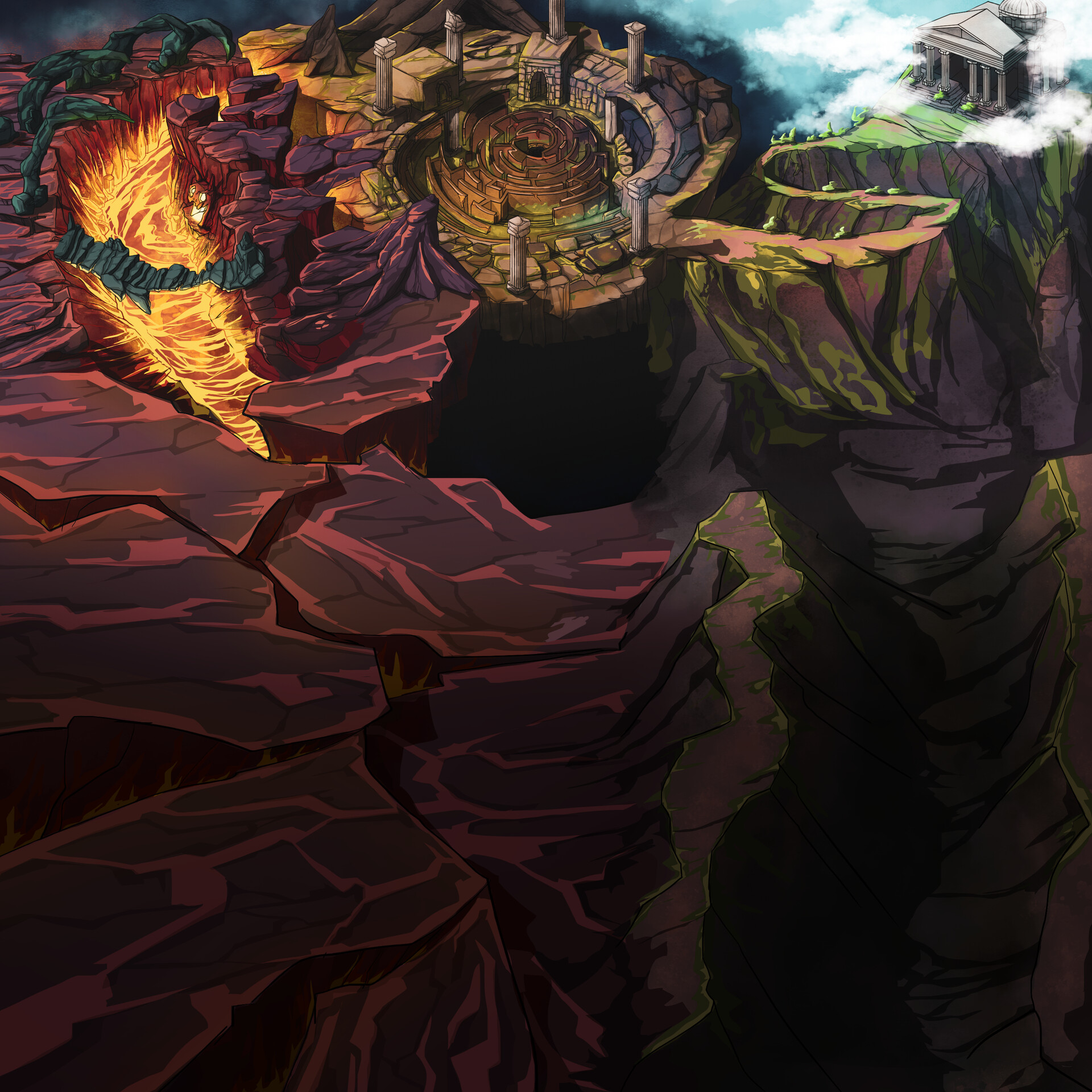 ArtStation - Greek Mythology Map - Tabletop RPG