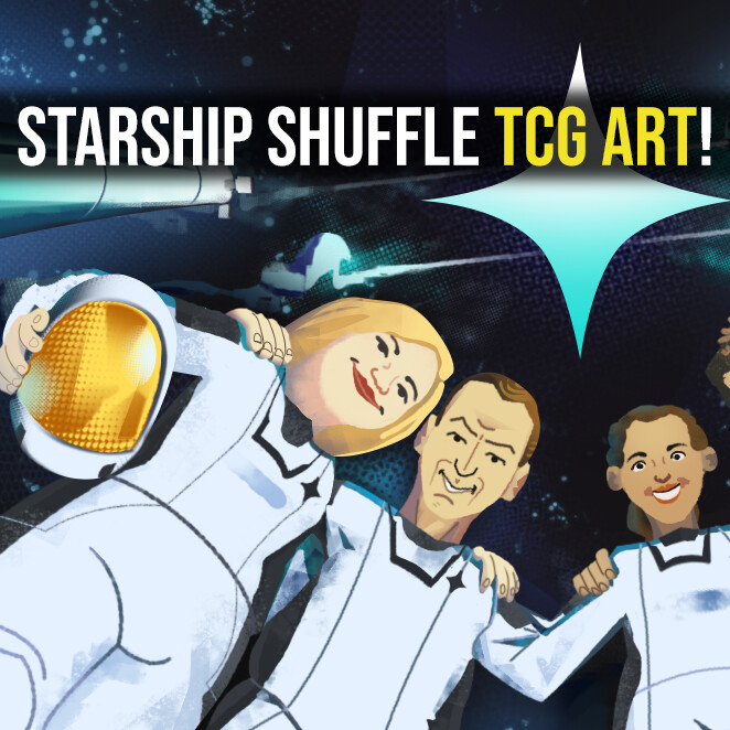 ArtStation - Card Artwork for Starship Shuffle TCG.