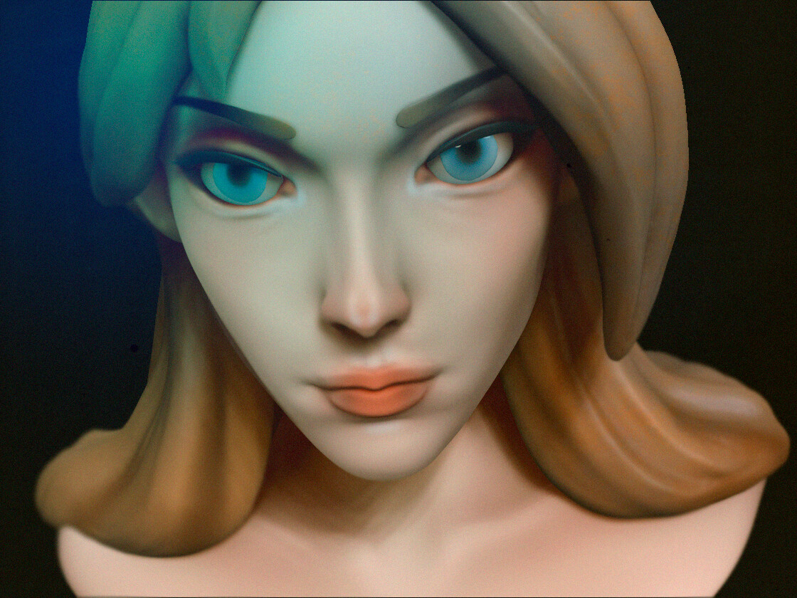 ArtStation - pretty girl's head