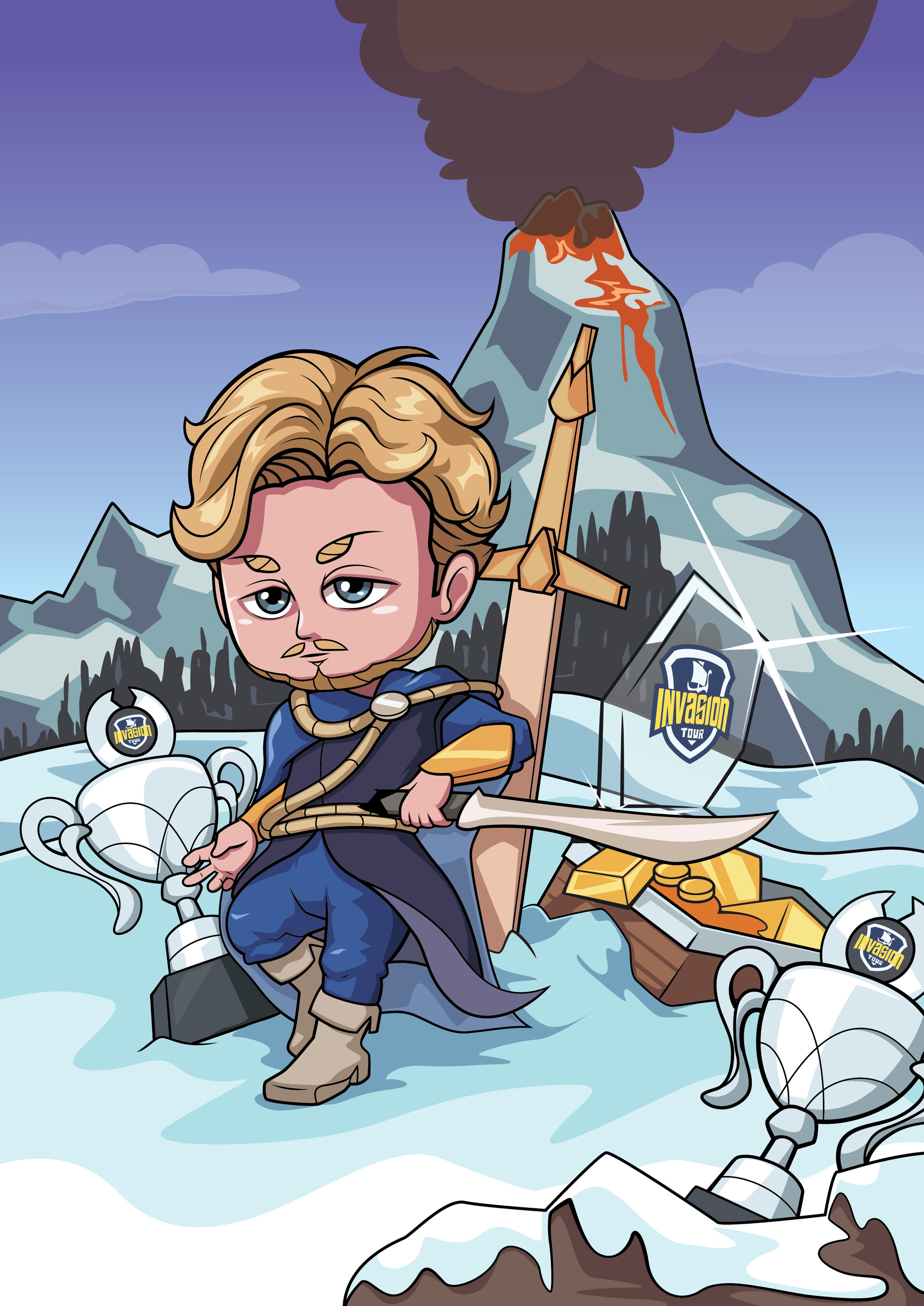 ArtStation - Chibi Illustration of Magic The Gathering Athletes.