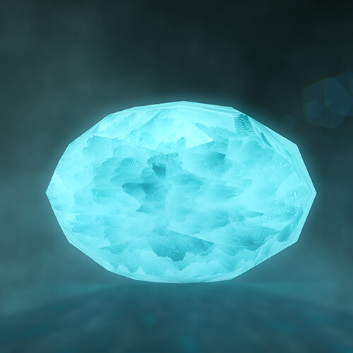 ArtStation - The Azure Glowing Crystal