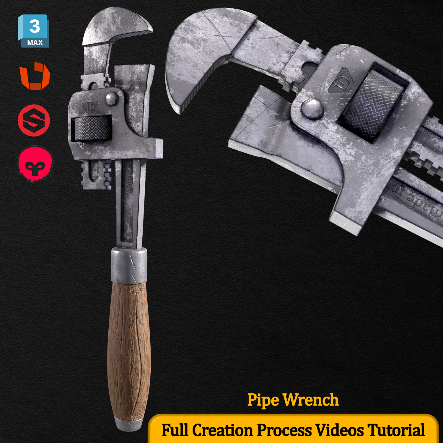 ArtStation - Pipe wrench (Process tutorial)