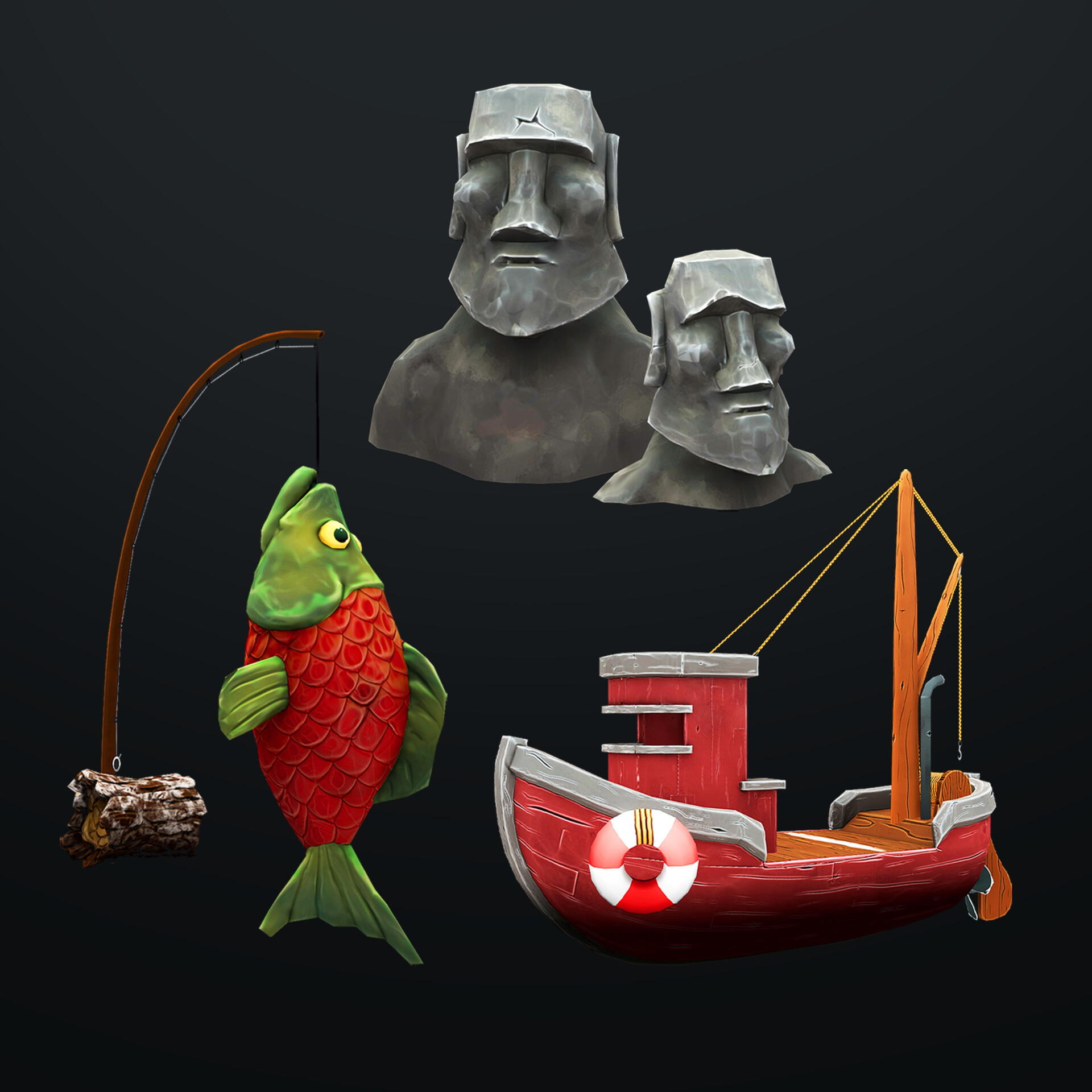 ArtStation - STYLIZED 3D GAME PROPS