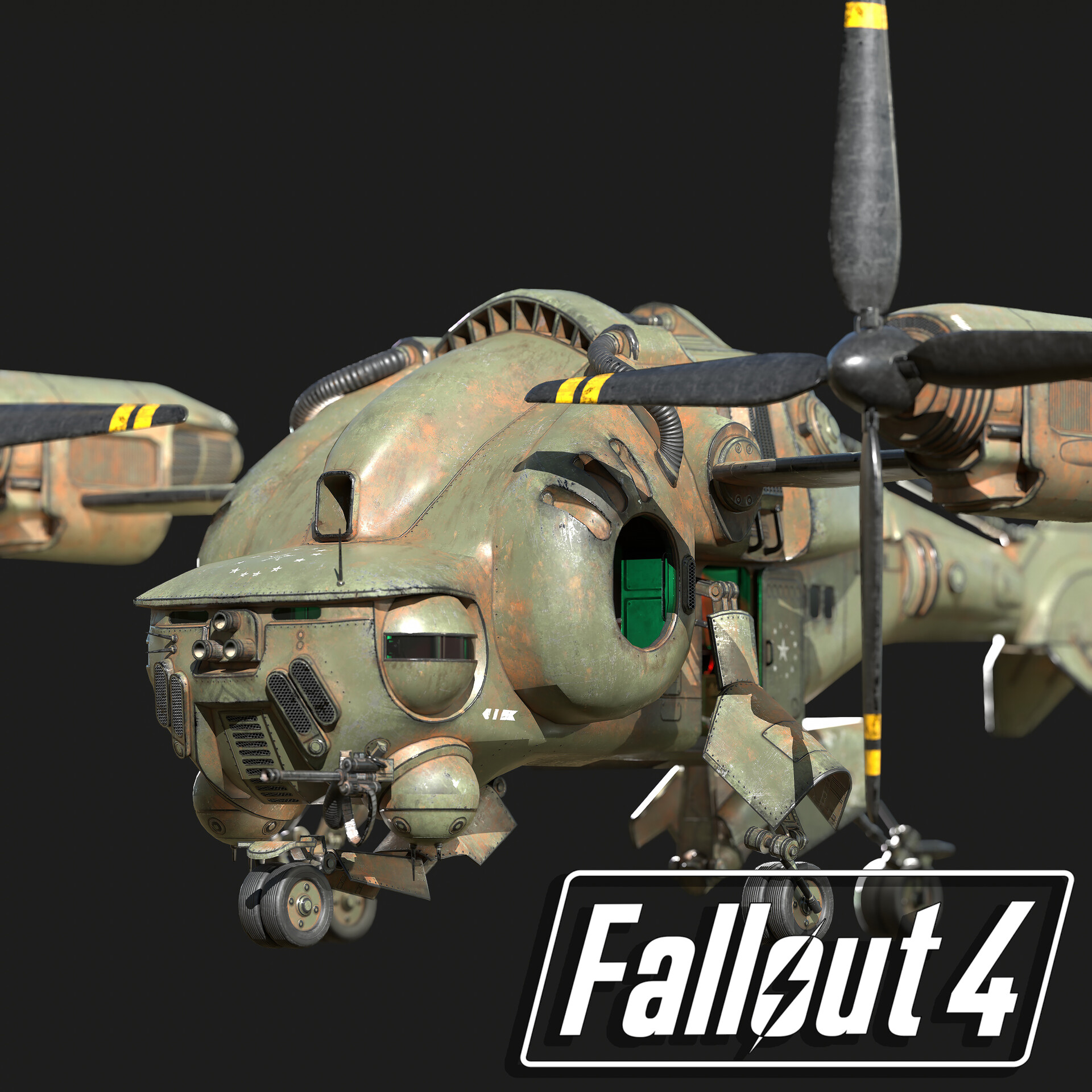 ArtStation - Fallout 4 Classic Vertibird HD Retexture