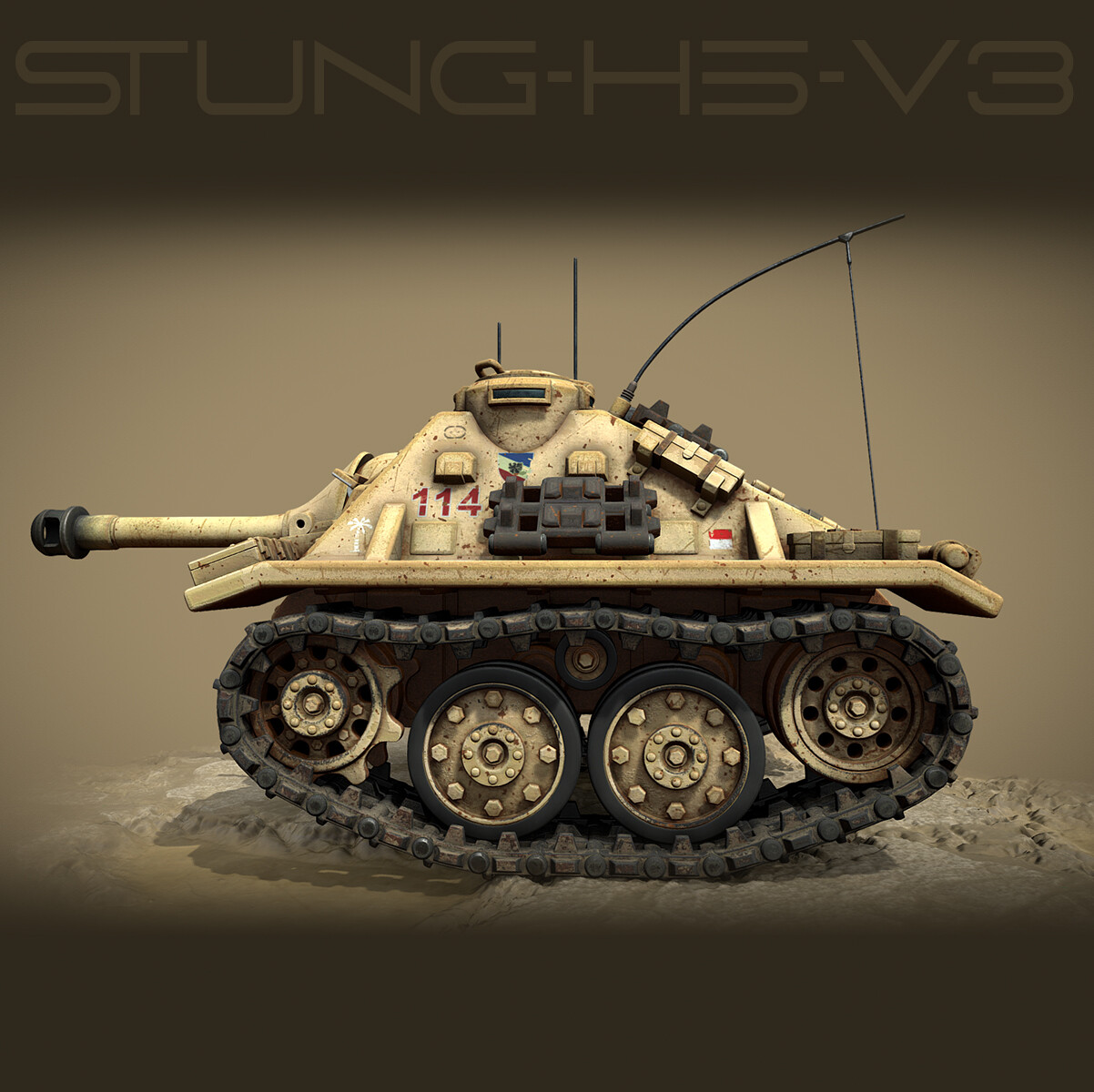 ArtStation - STUNG-H5_V3 tank-destroyer toy/style