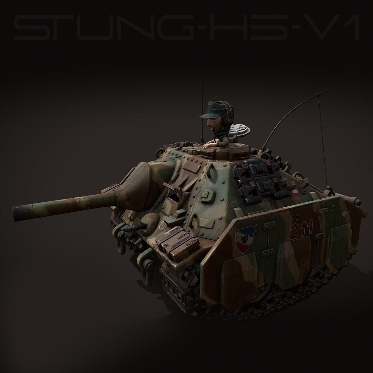 ArtStation - STUNG-H5_V1 tank-destroyer toy/style