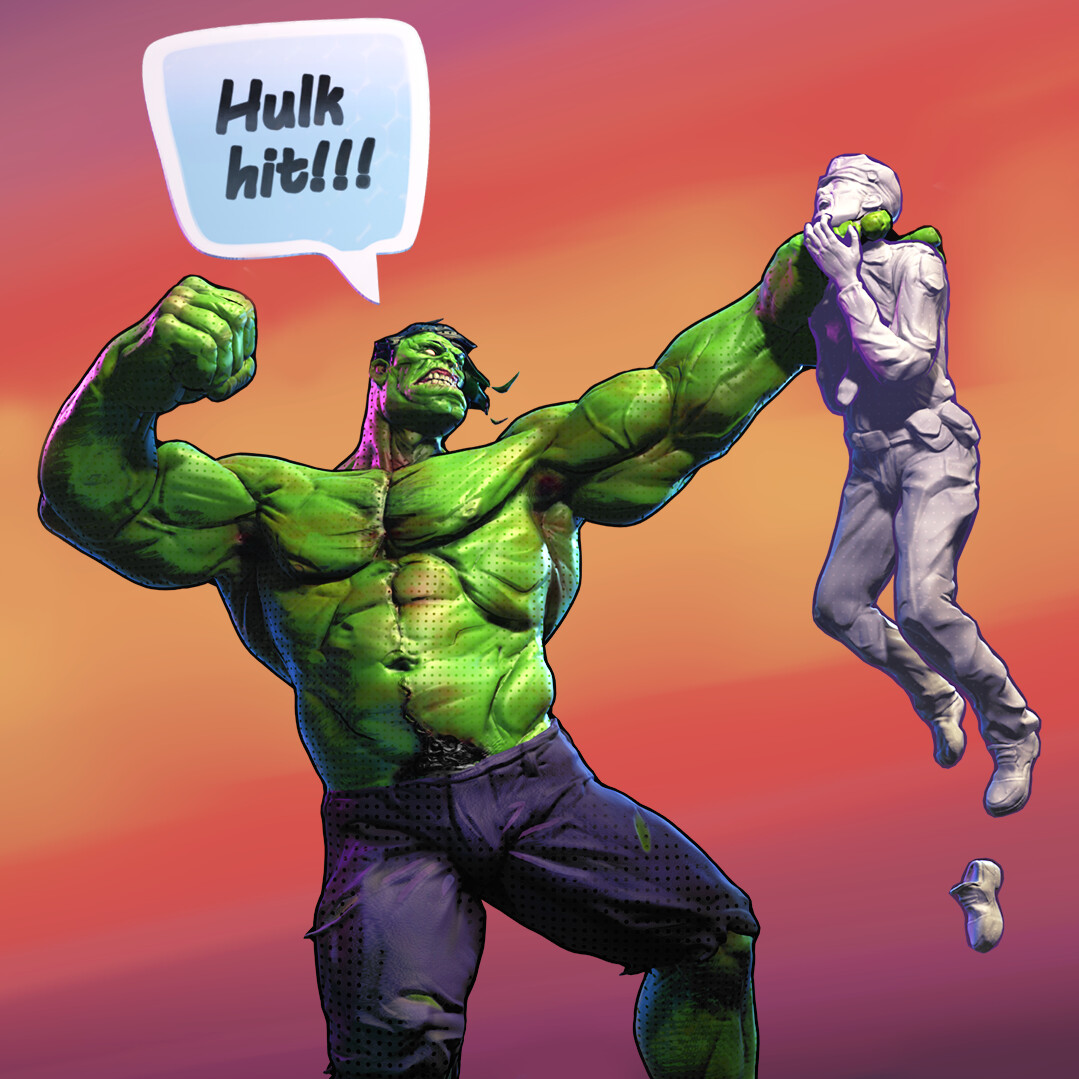 ArtStation - Hulk hit!!!