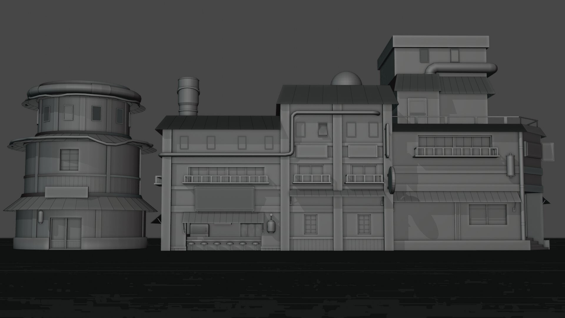 ArtStation - Konoha in 3D Progress