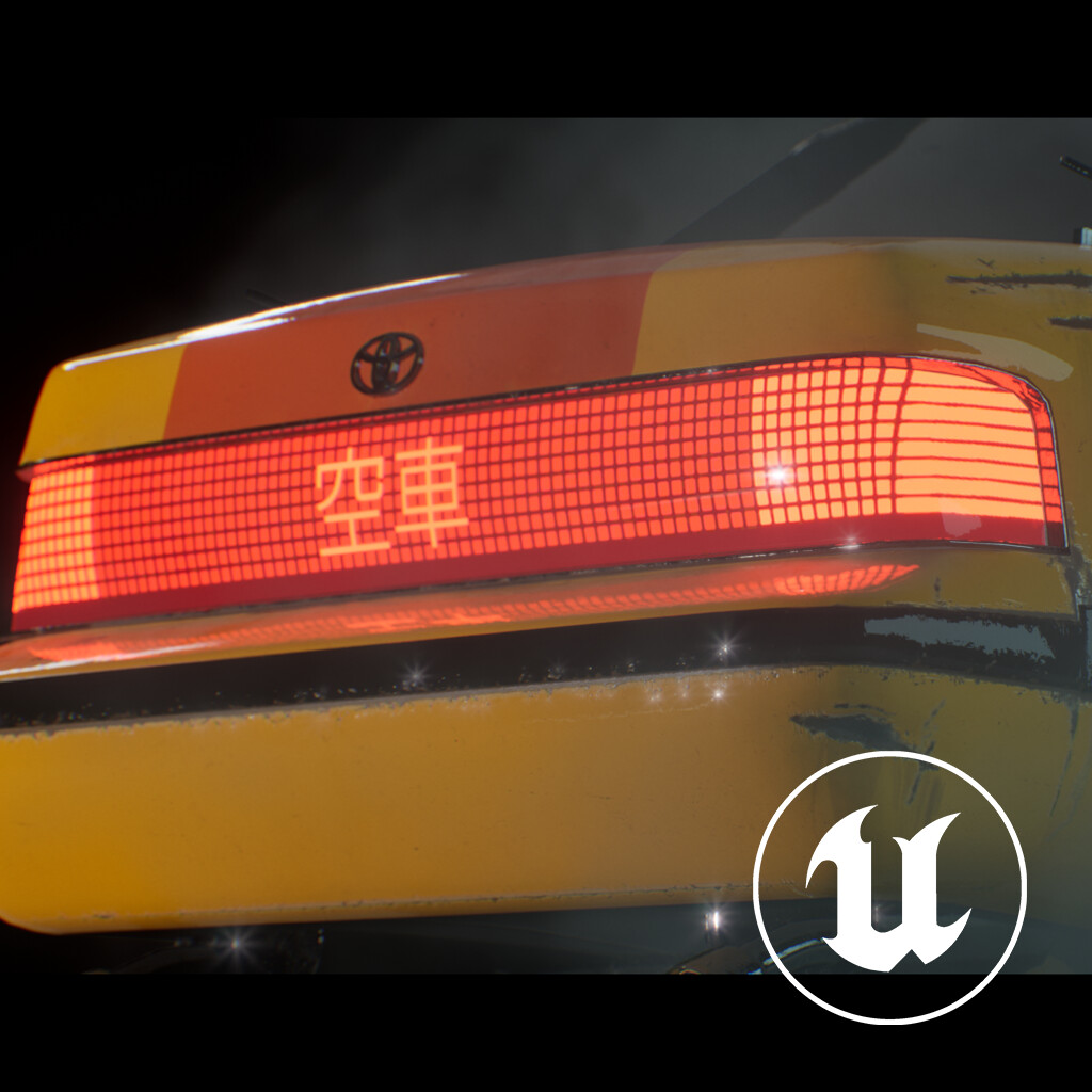 ArtStation - TOYOTA Crown - Taxi cab