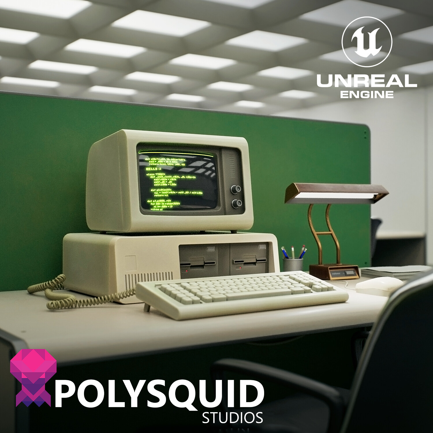 ArtStation - 80s Office Building - Unreal