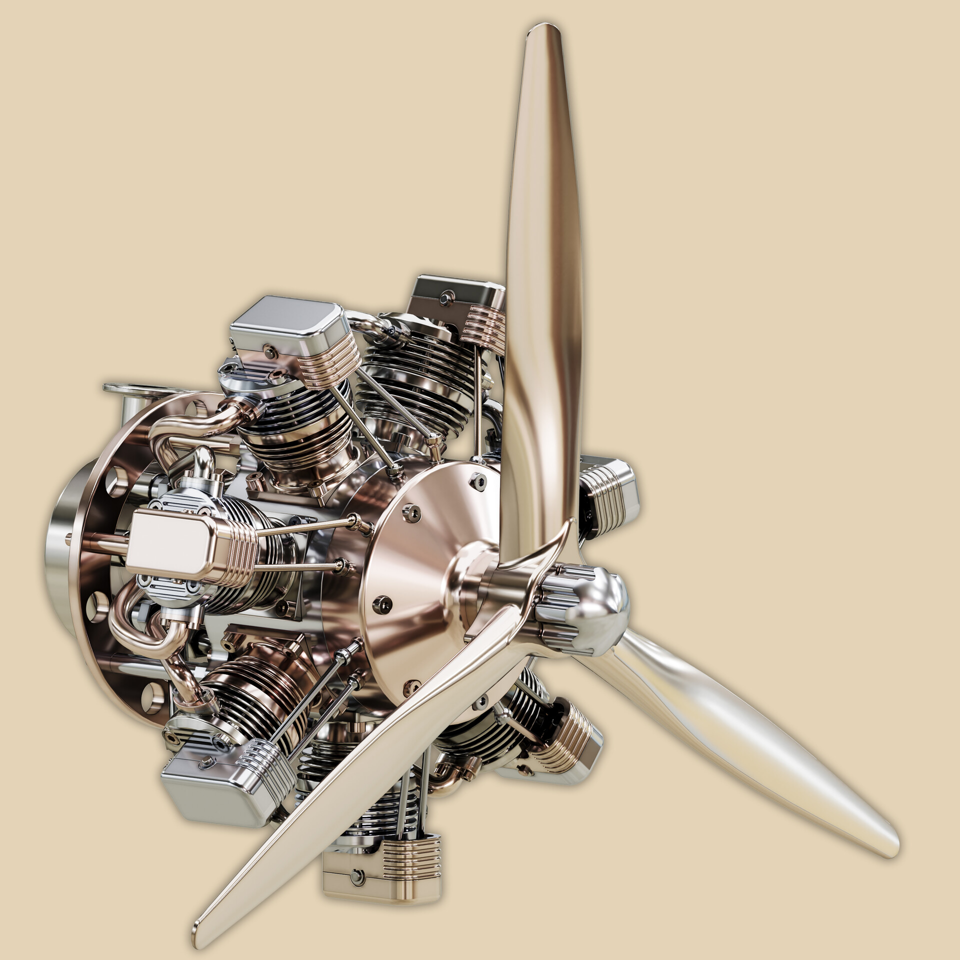 ArtStation - HARD SURFACE KITBASH - Propeller Engine Kit