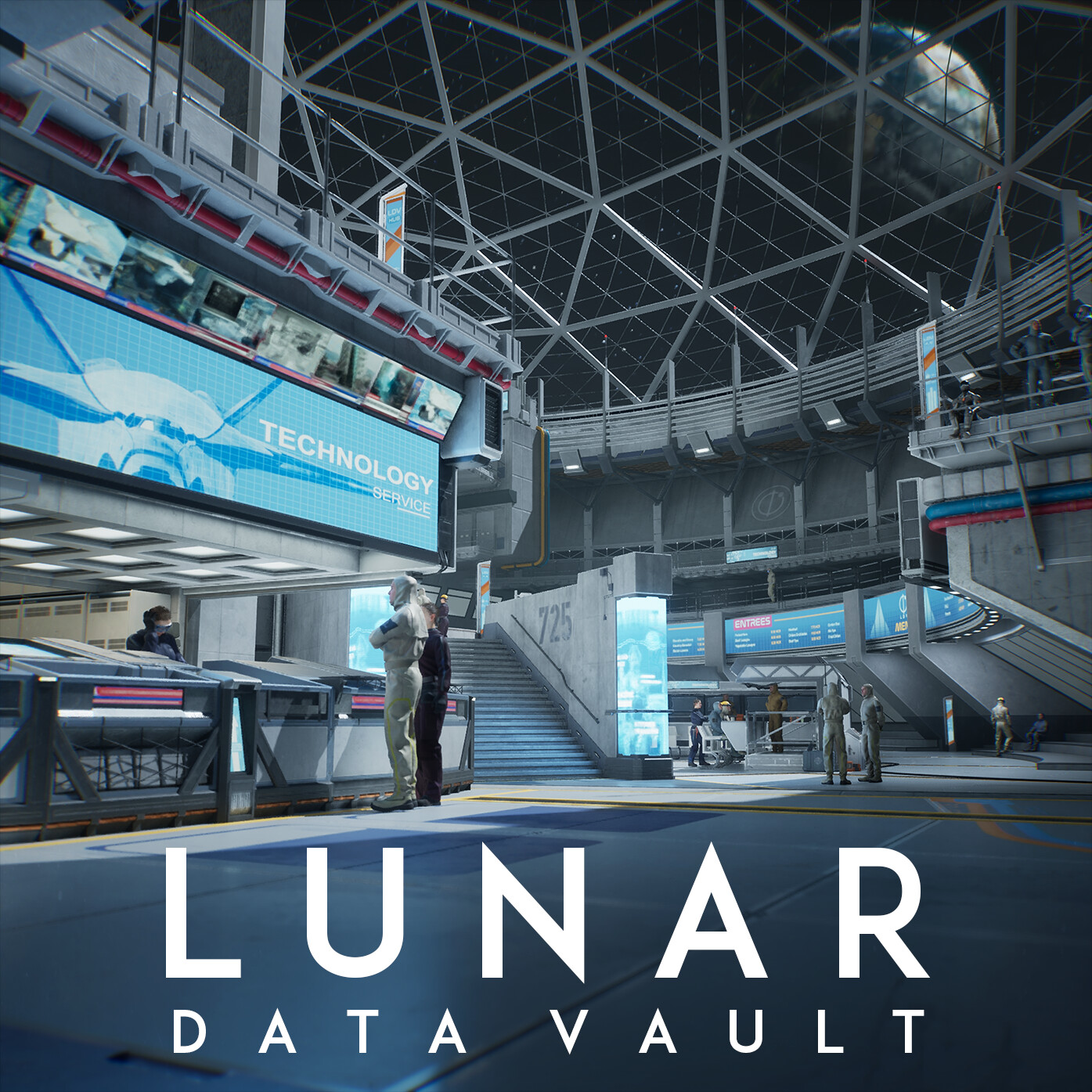 ArtStation - Lunar Data Vault - Environment - HUB