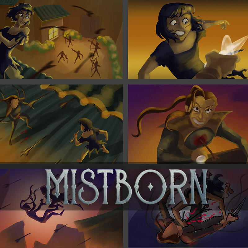 ArtStation - Mistborn: Vin vs. Shan Color Script