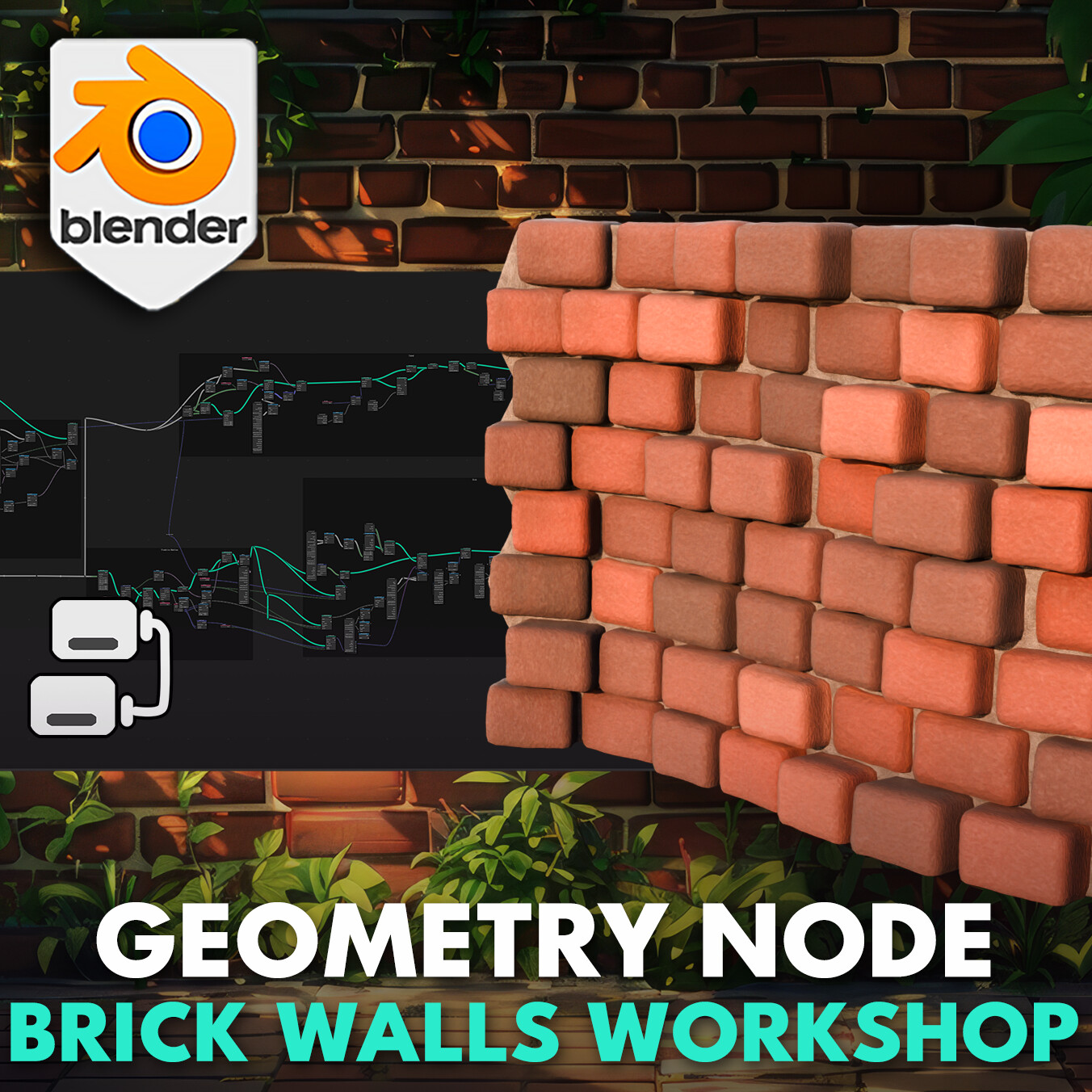 ArtStation - Blender Basics Geometry Node Brick Walls Workshop