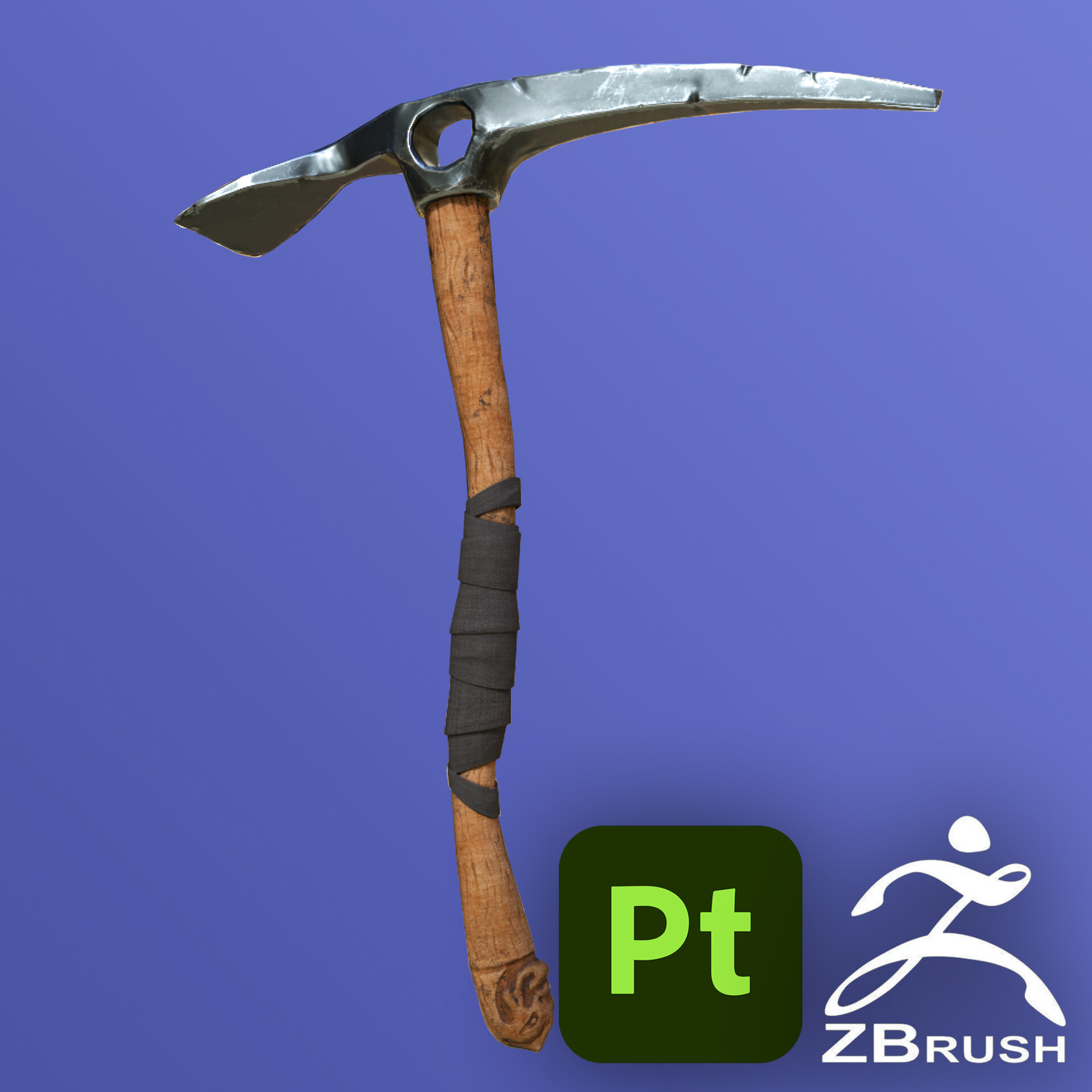 ArtStation - Nordic ice ax (Fast 3D)