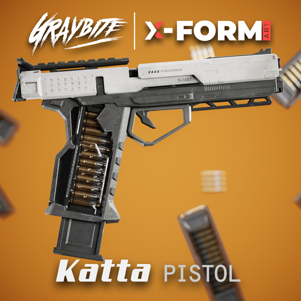 ArtStation - KATTA Pistol (Scifi Weapon Pack Vol 1)