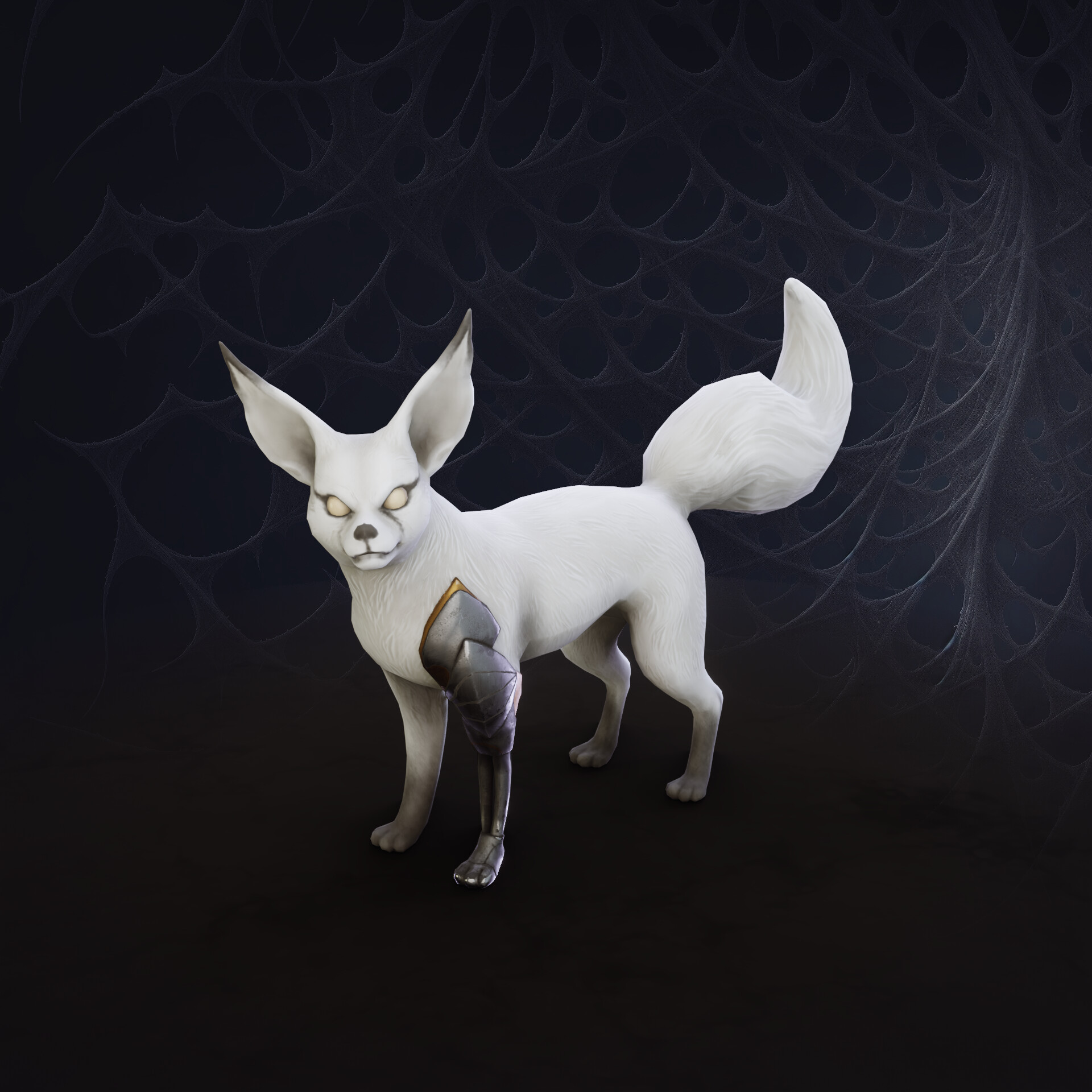 ArtStation - Low poly character Fox for the game "Darkness behind Us"
