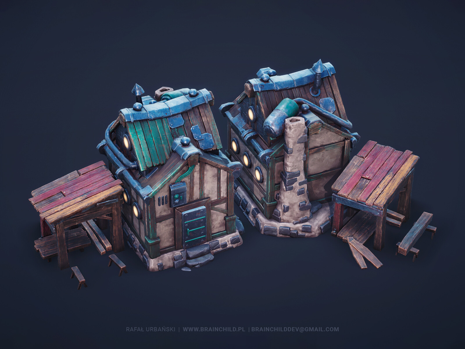 ArtStation - 3D Stylized City-Builder/RTS Game Buildings | Game-Ready ...