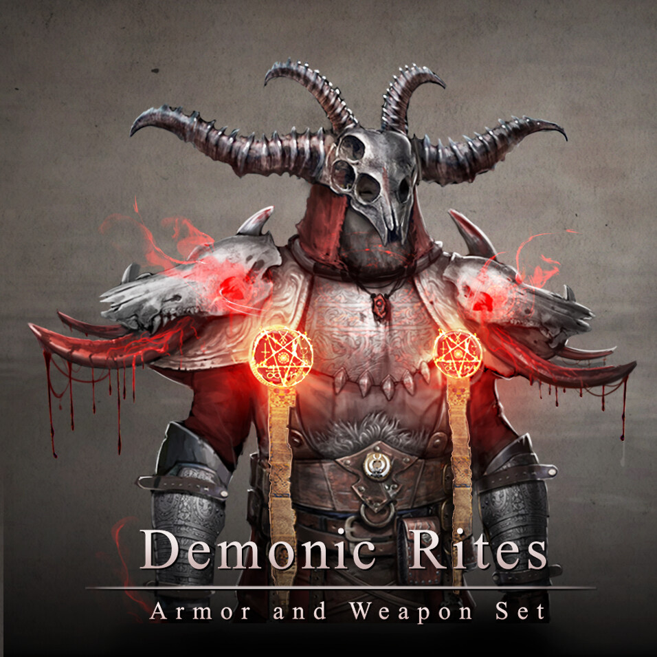 ArtStation - Demonic Rites - Armor & Weapon Set