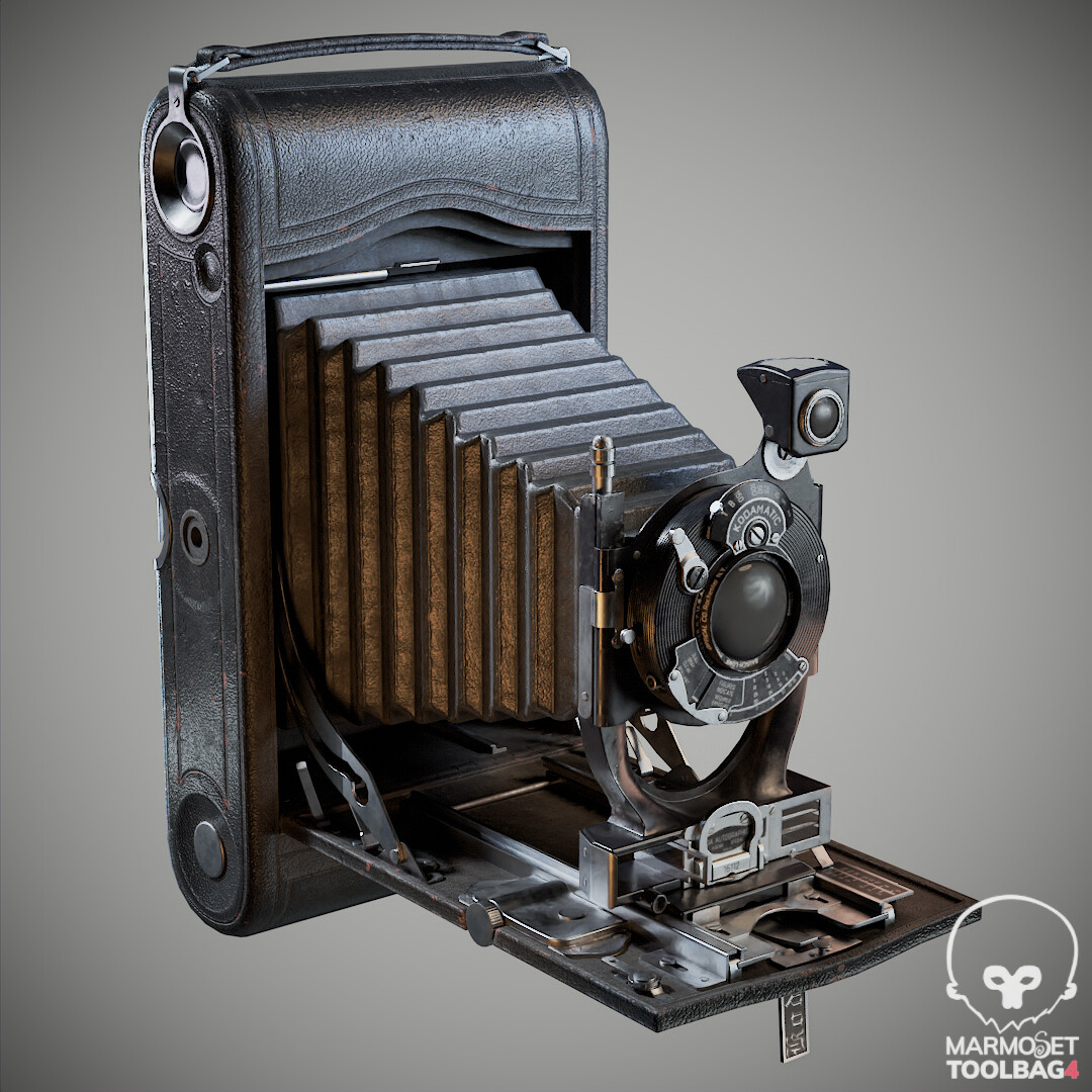 ArtStation - Vintage Kodak folding camera