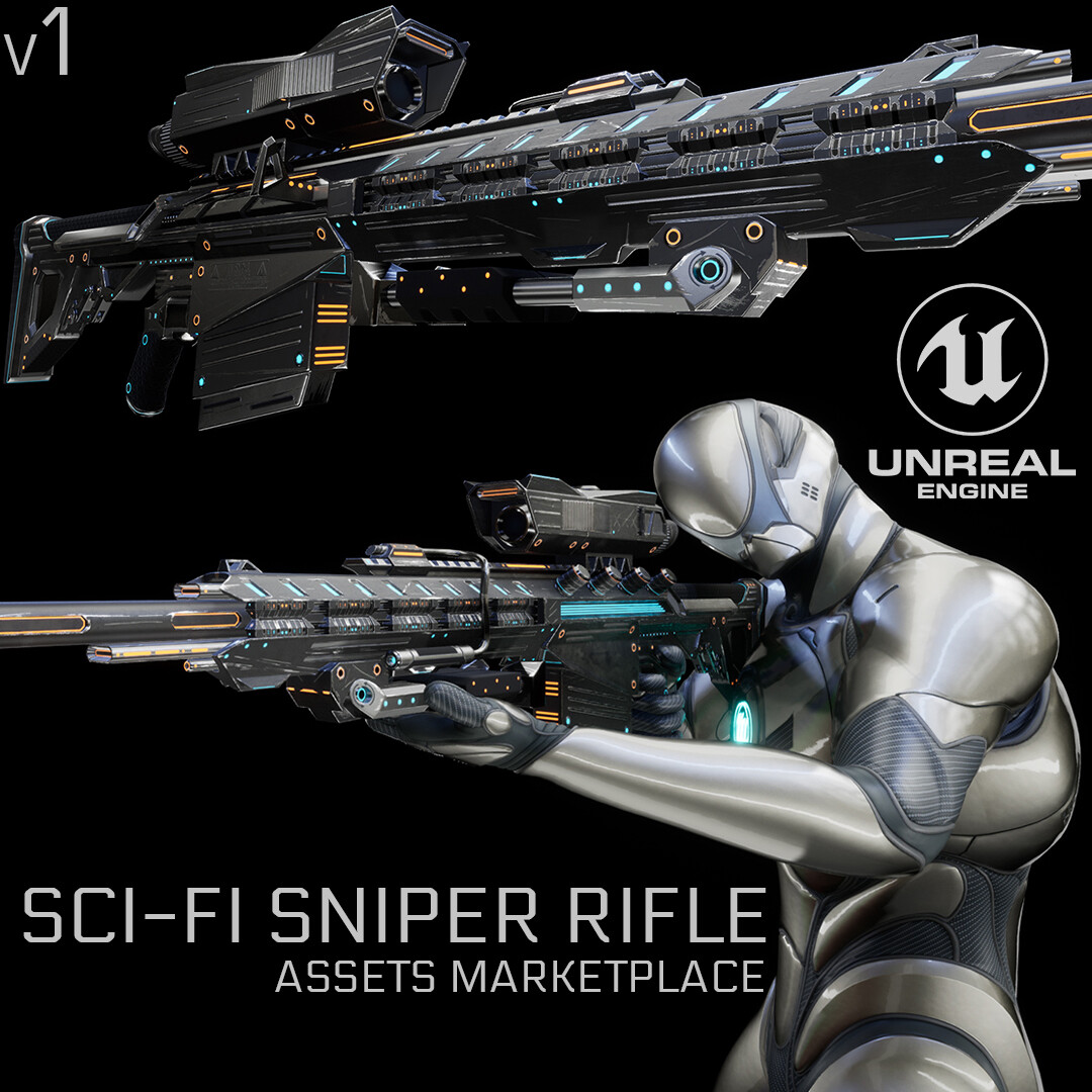 ArtStation - SCI-FI SNIPER RIFLE - RAILGUN