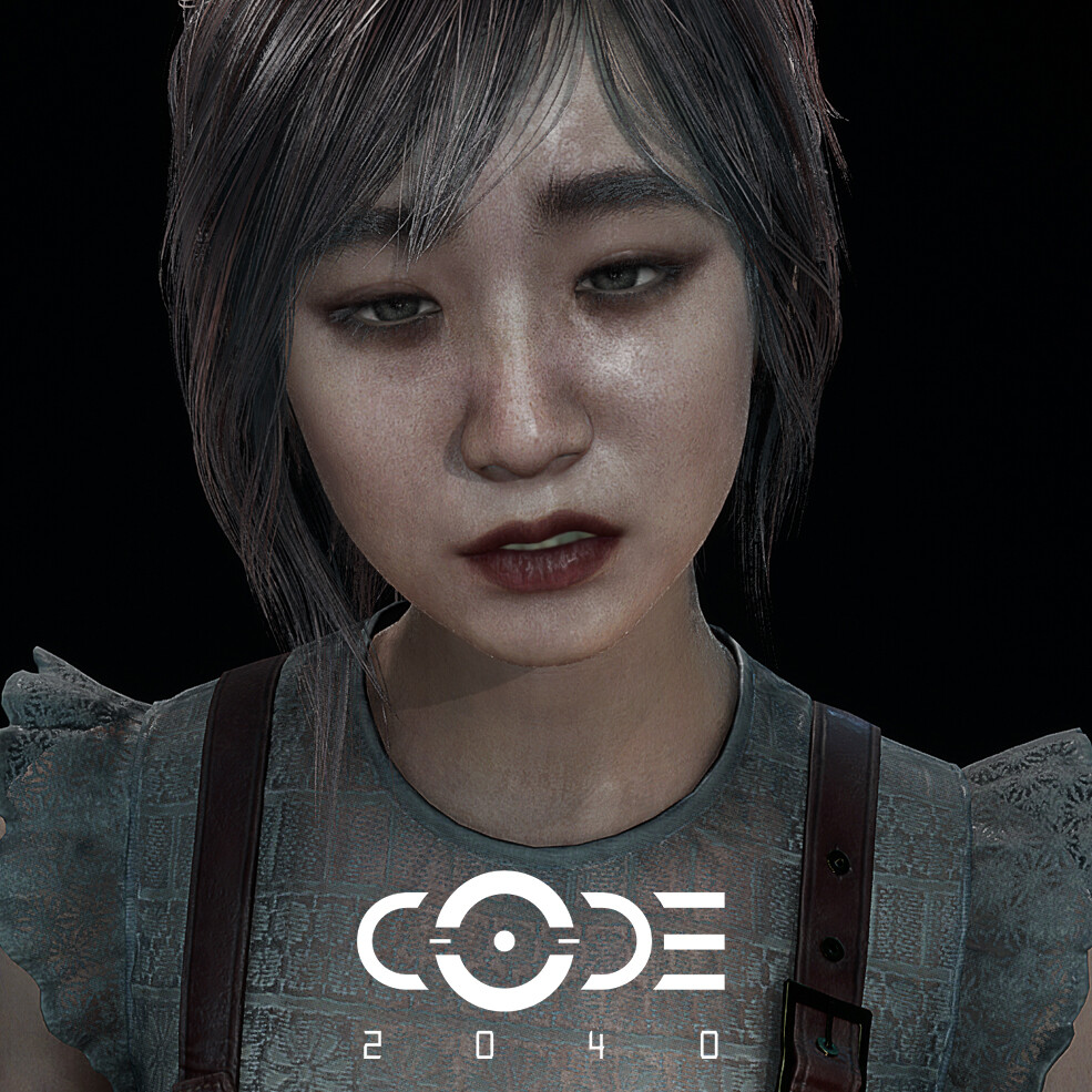 ArtStation - CODE2040 / Red dress girl (紅衣少女)