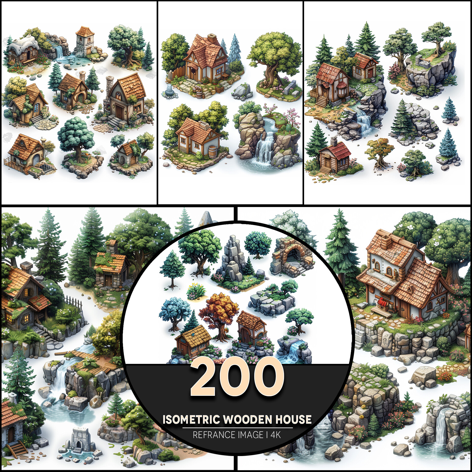 ArtStation - Isometric Wooden House 4K Reference/Concept Images