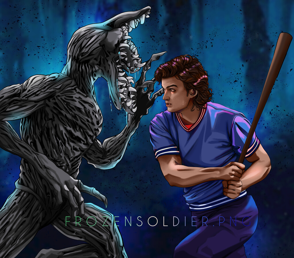 ArtStation - Demogorgon vs. Steve Harrington