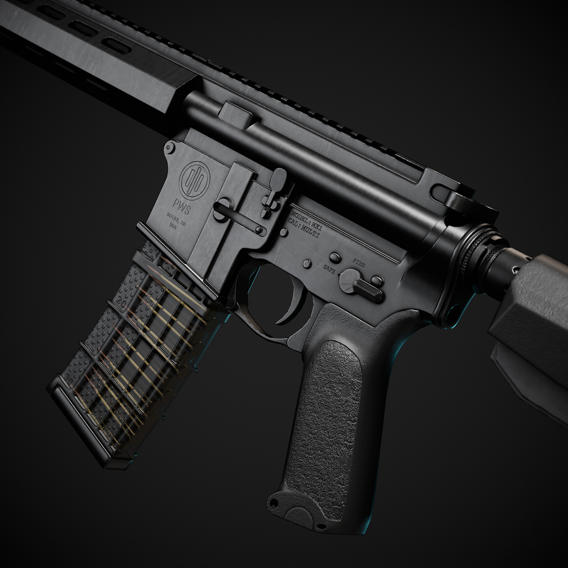 ArtStation - MK116 Mod 1-M Rifle