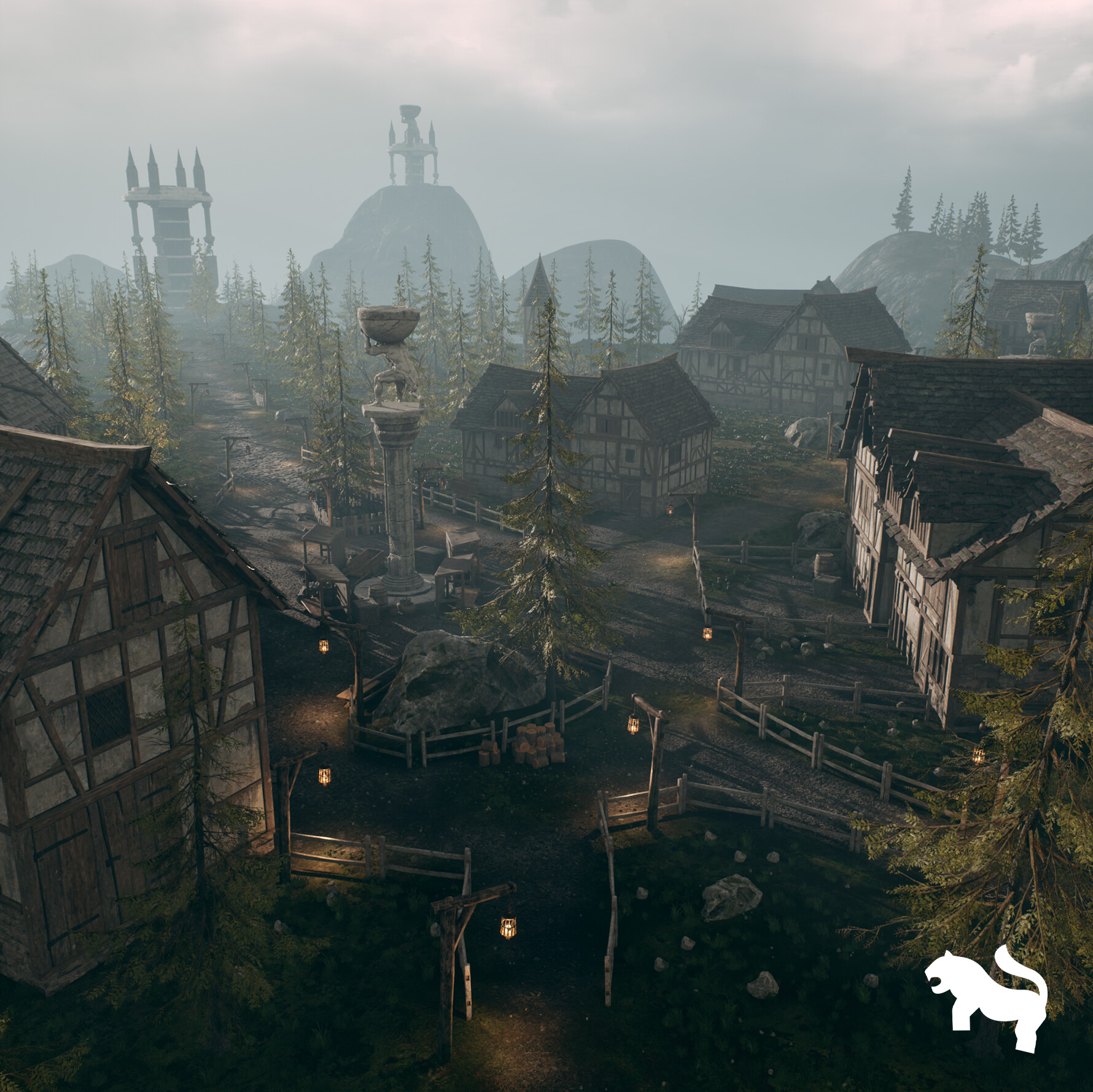 ArtStation - Fantasy Mystic Village Environment