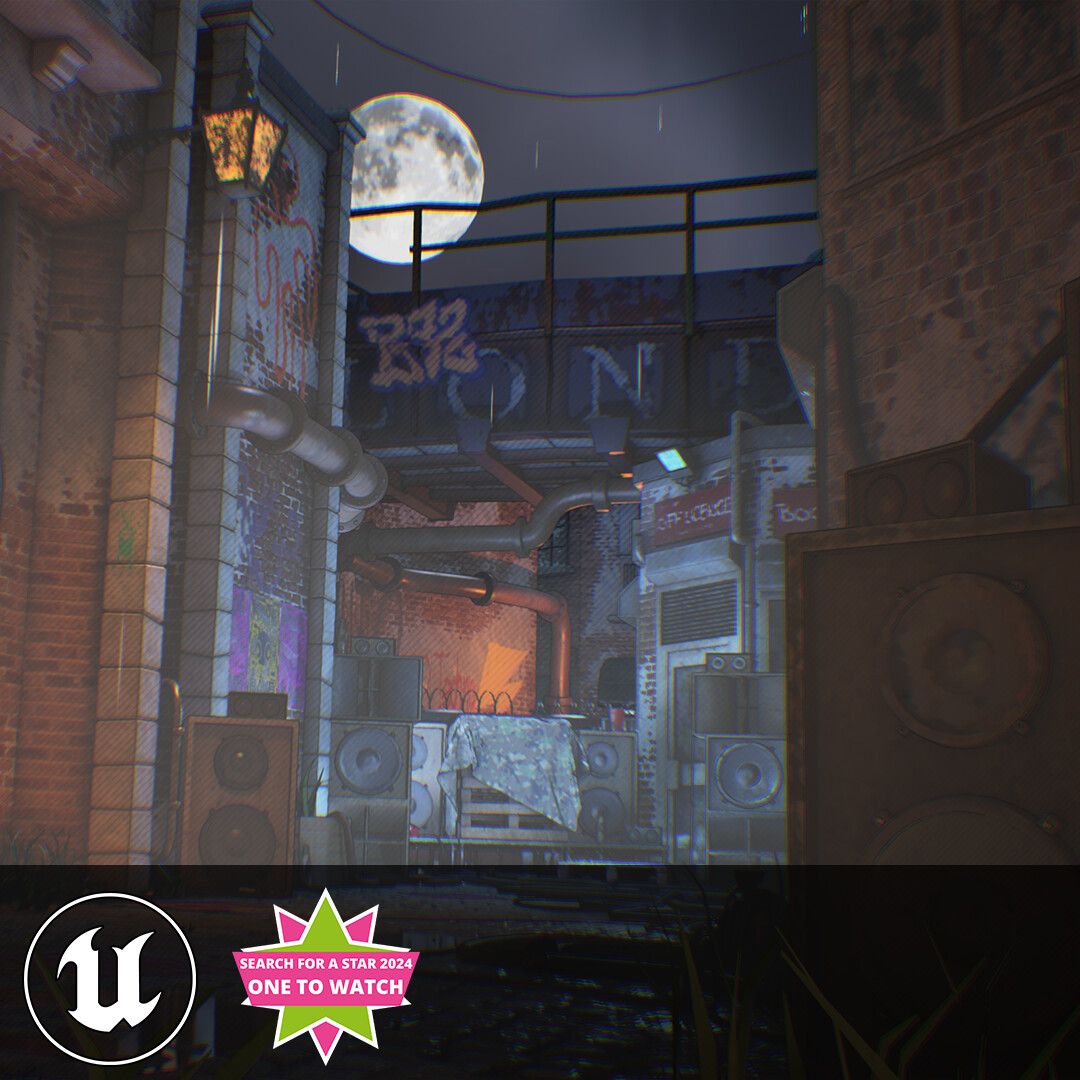 ArtStation - London Alley Rave - Telltale/spider-verse inspired.