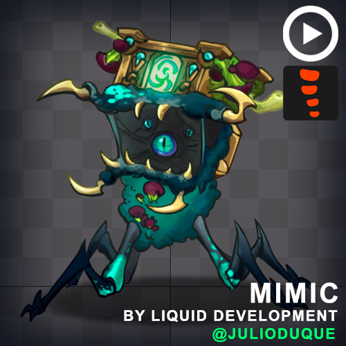 ArtStation - Mimic enemy - Rig and Spine character animations I made on ...