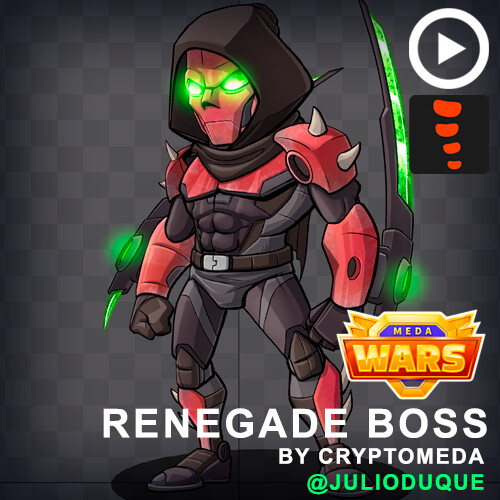 ArtStation - Renegade Boss - Spine character animations - MedaWars