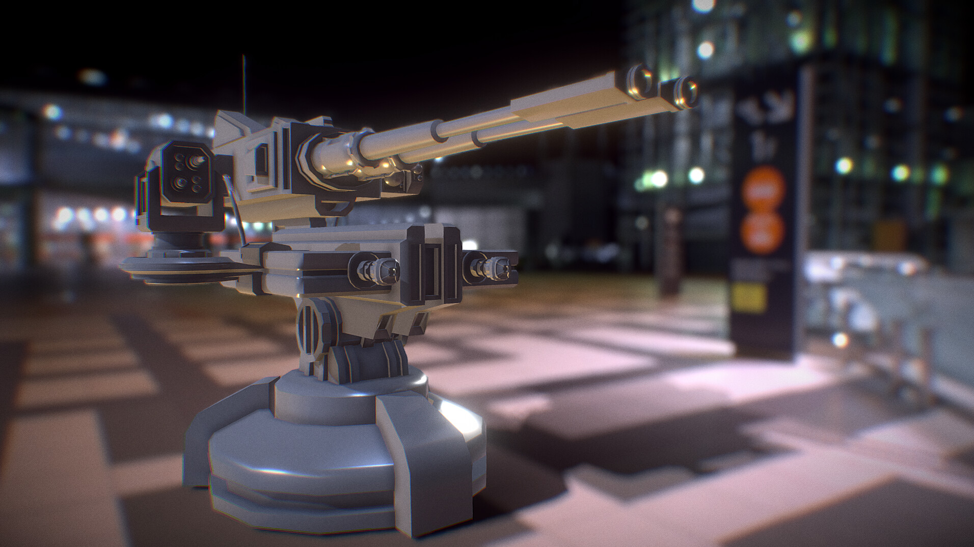 ArtStation - Anti-Aircraft Turret - 3D Modeling