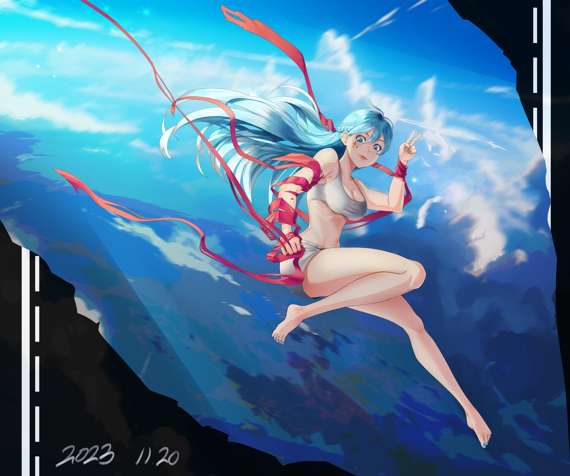 ArtStation - clear blue girl