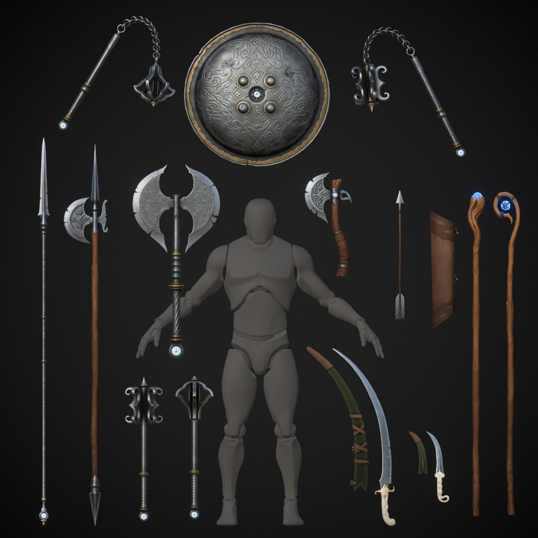ArtStation - Stylized-Realism Middle Eastern Medieval Weapon Pack