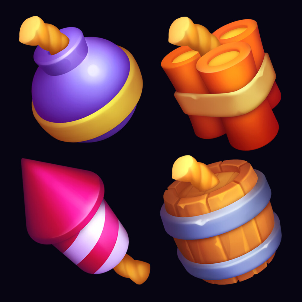 ArtStation - Match3 elements