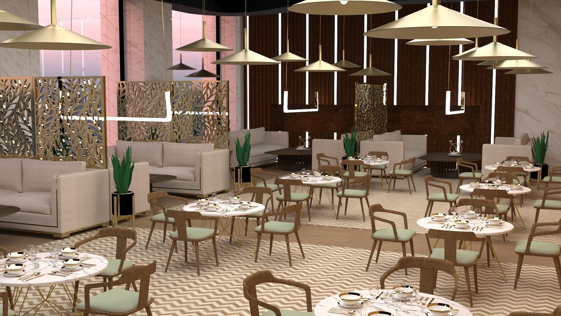 ArtStation - Restaurant Interior Design