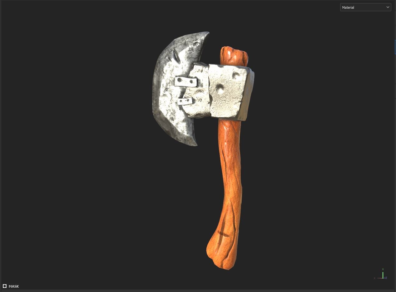 ArtStation - Gaming Props Practice work ,Axe Prop