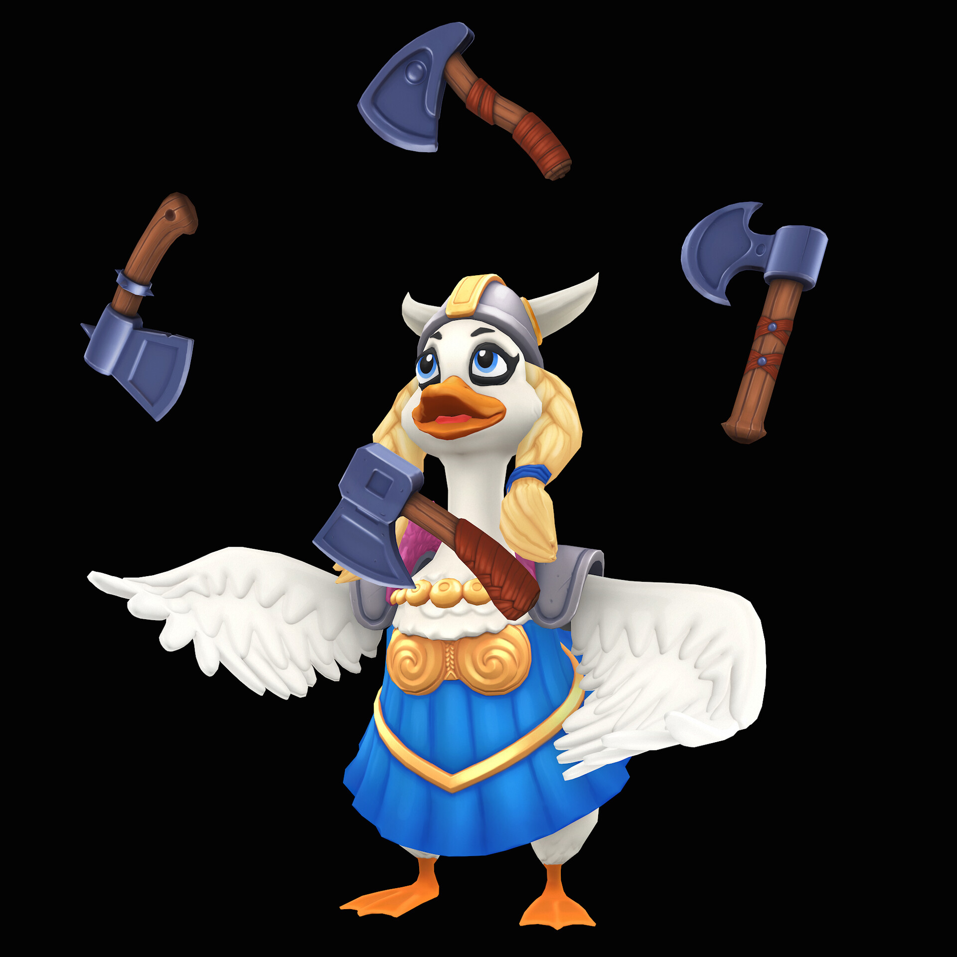 ArtStation - Warrior Nordic Goose - Hand painted