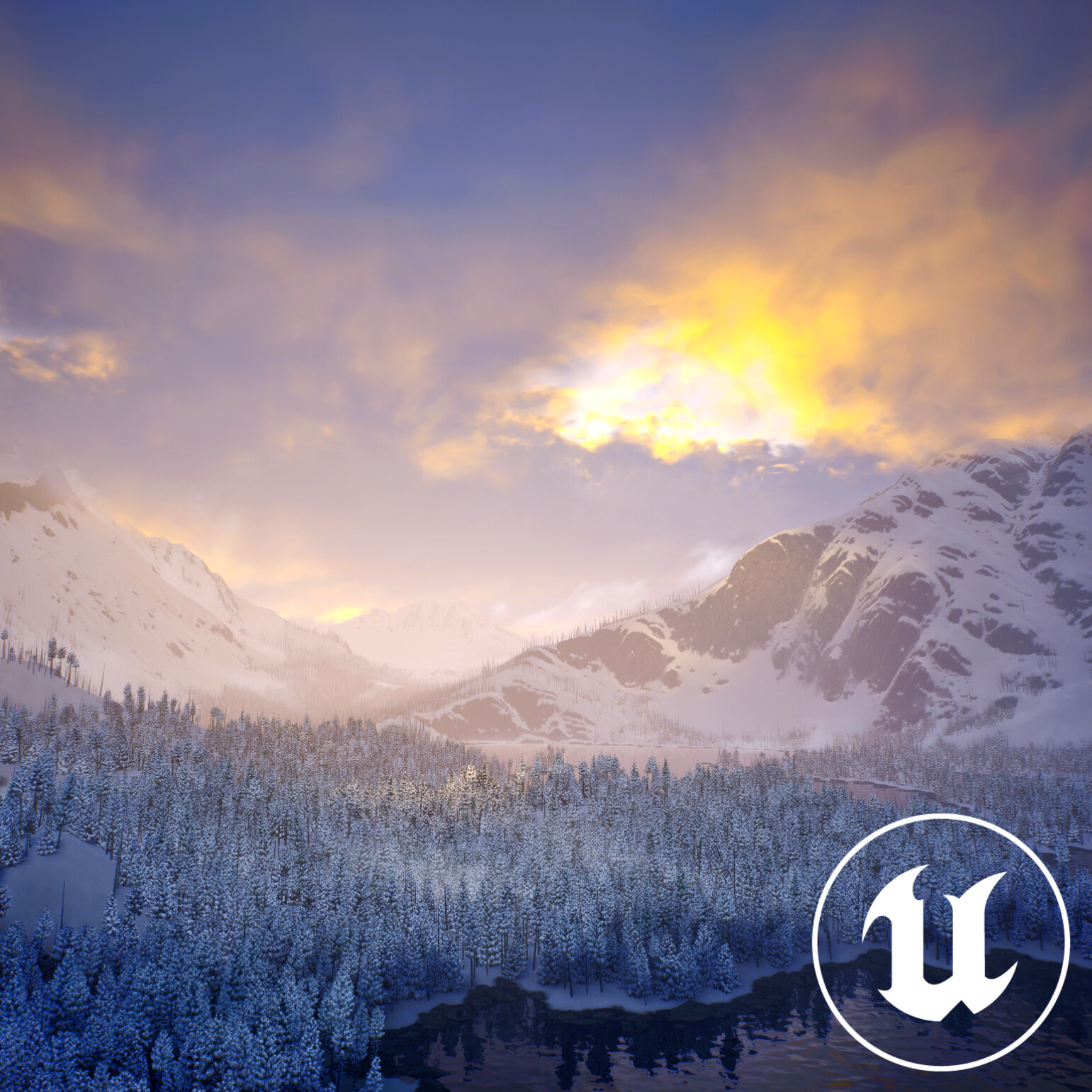 ArtStation - Snowy Mountains Landscape | Gaea + PCG
