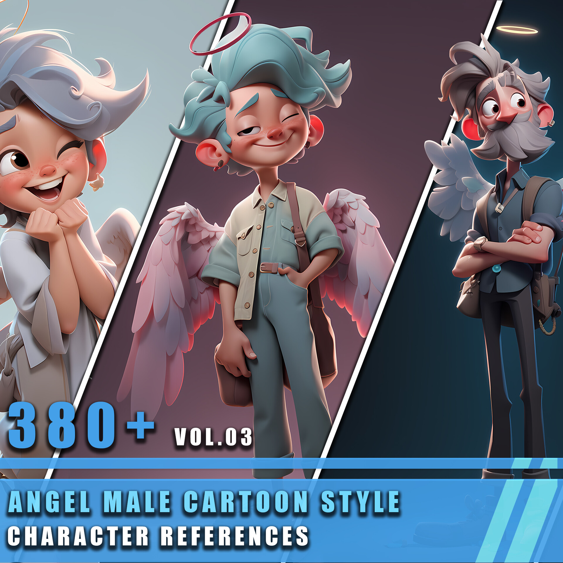 ArtStation - 380+ Angel Male Cartoon Style - Character References Vol.01